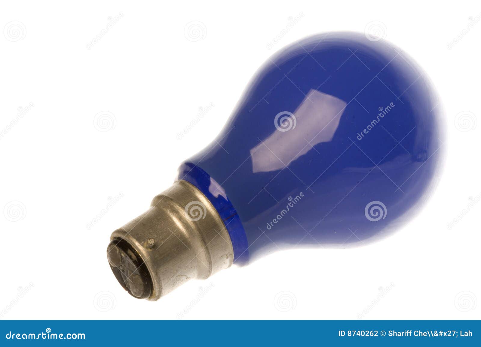 Blue Light Bulb Isolated stock photo. Image of energy - 8740262