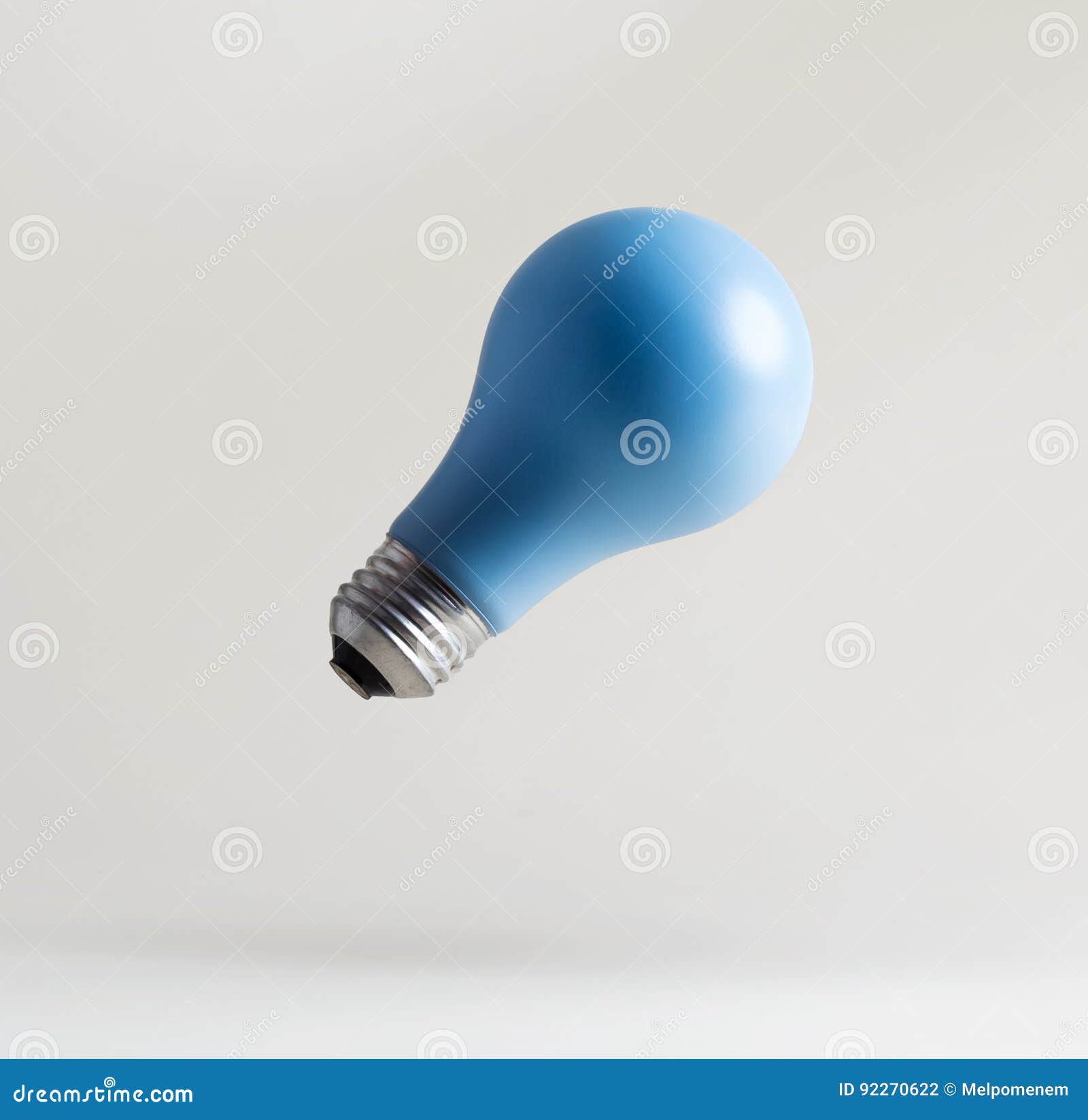 Blue light bulbs floating stock photo. Image of power - 92270622