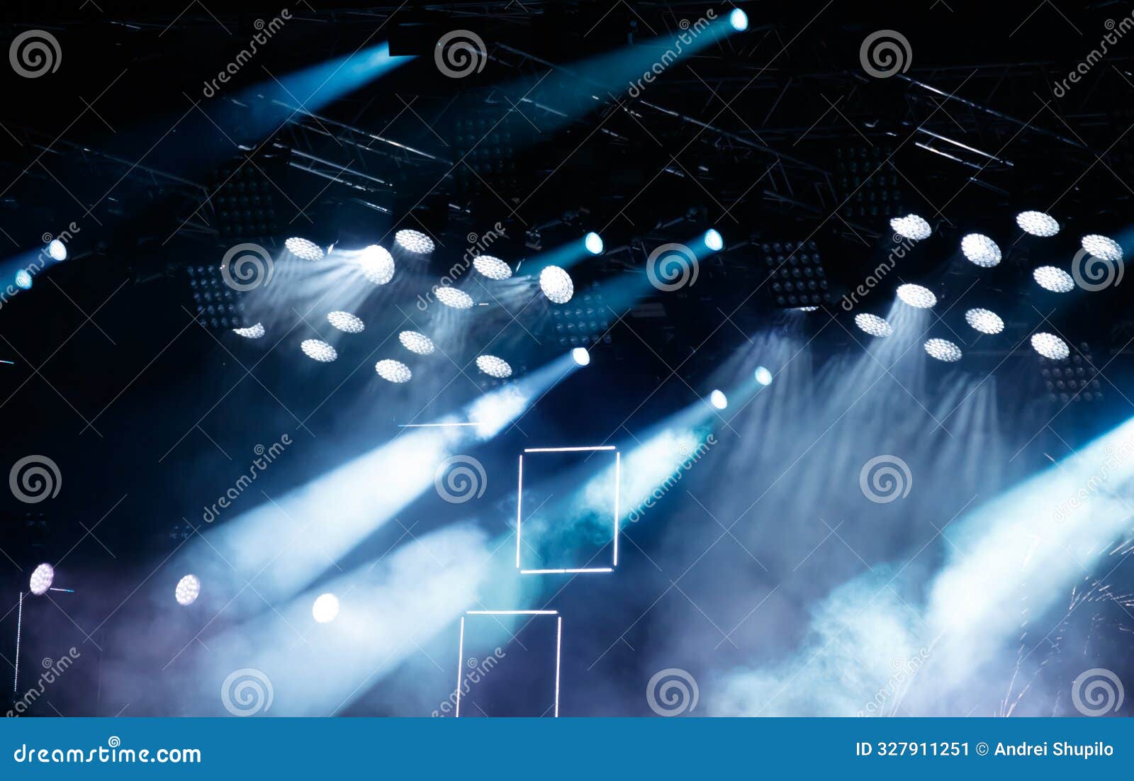 Blue Light at a Concert. Abstract Background Stock Image - Image of ...