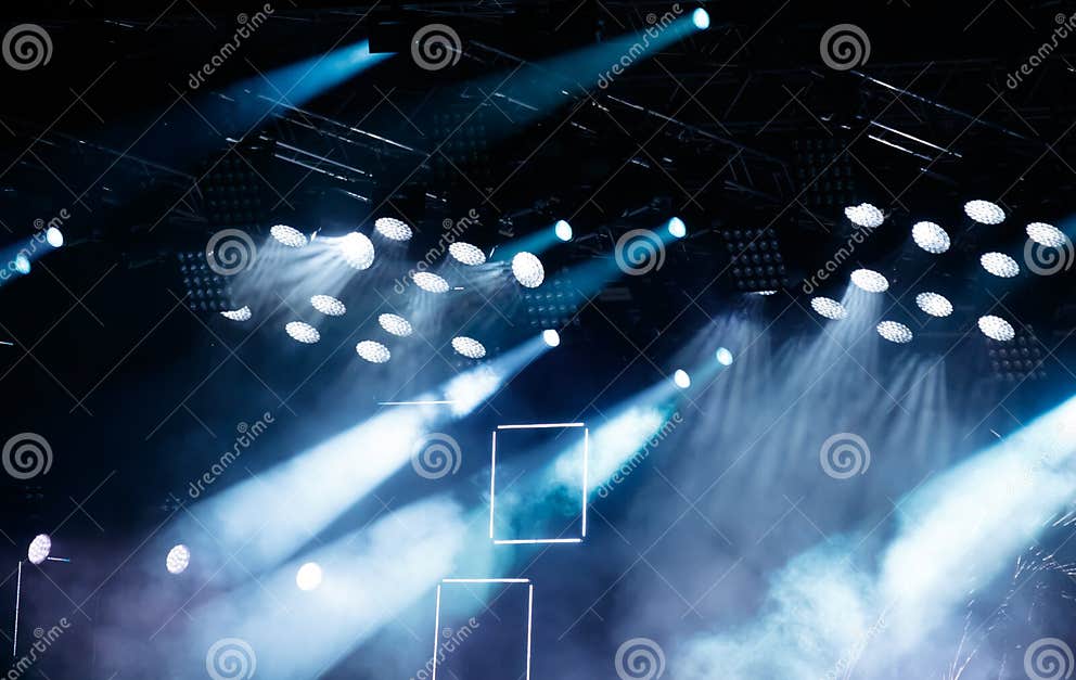 Blue Light at a Concert. Abstract Background Stock Image - Image of ...