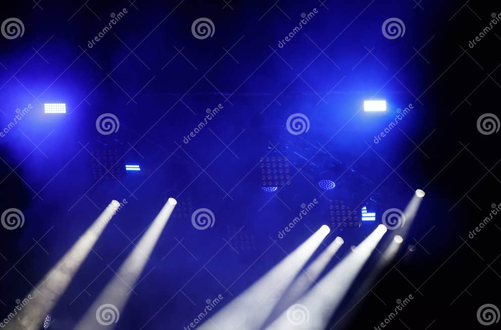 Blue Light at a Concert. Abstract Background Stock Photo - Image of ...