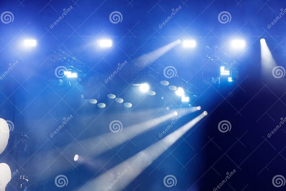 Blue Light at a Concert. Abstract Background Stock Photo - Image of ...