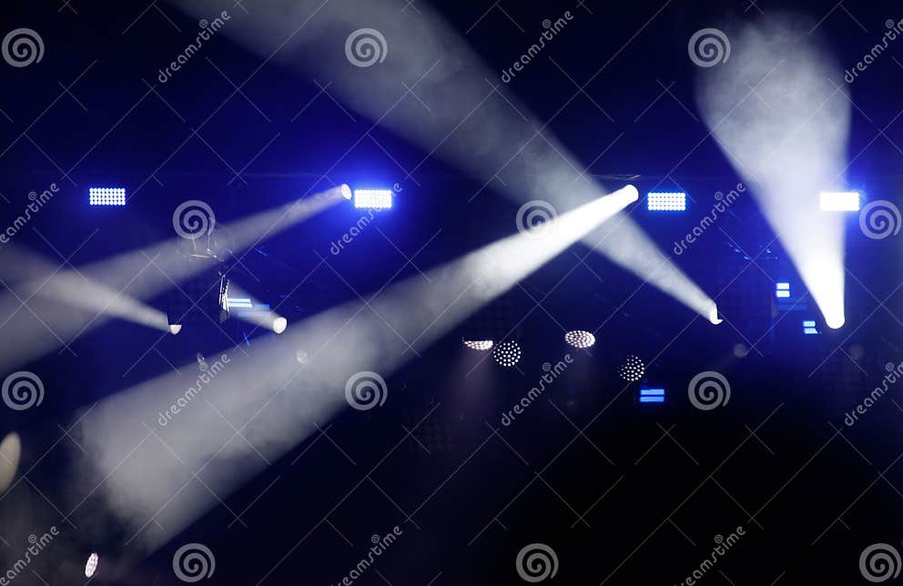 Blue Light at a Concert. Abstract Background Stock Image - Image of ...