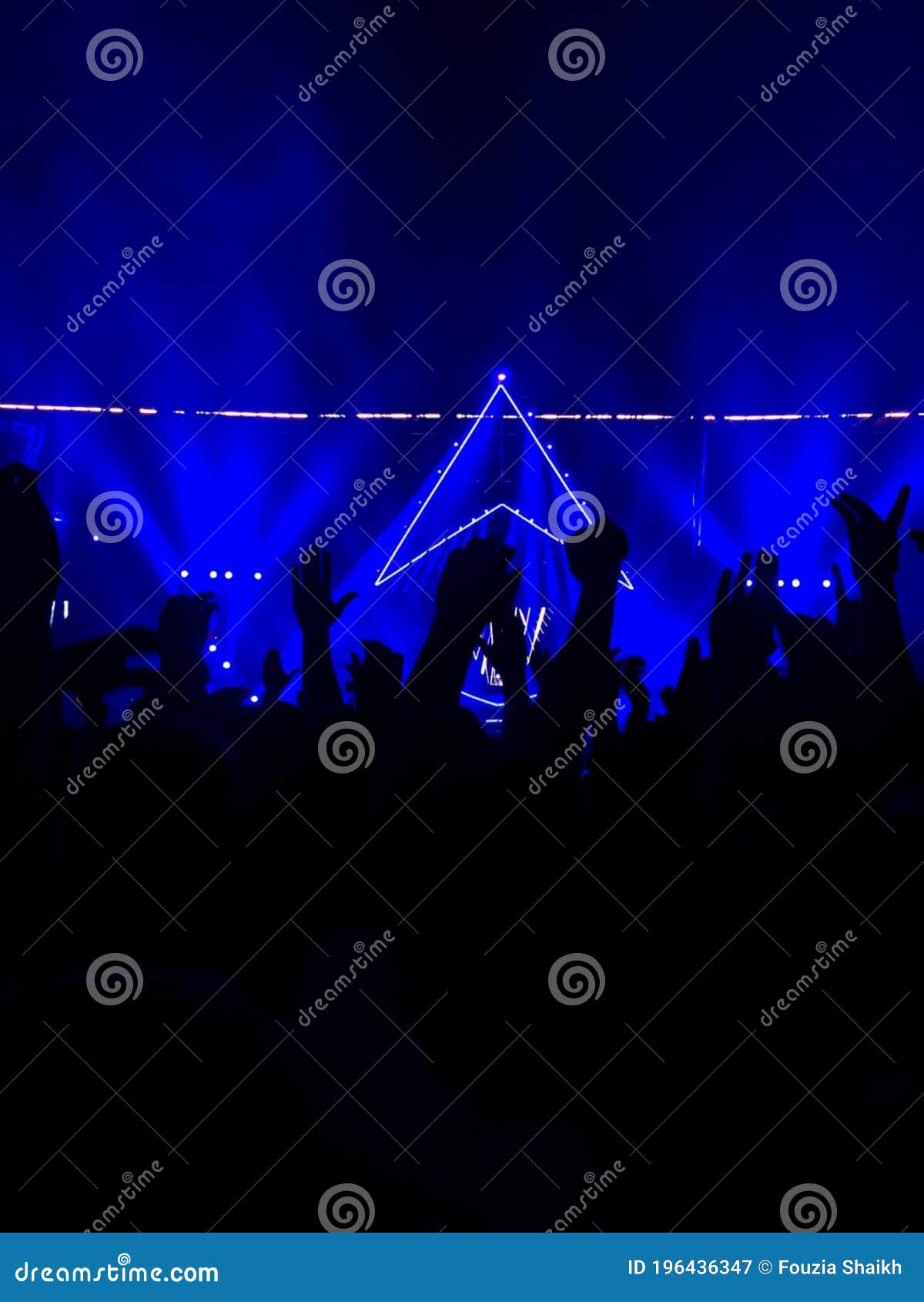 Blue Light Concert Stage Background Stock Image - Image of light ...