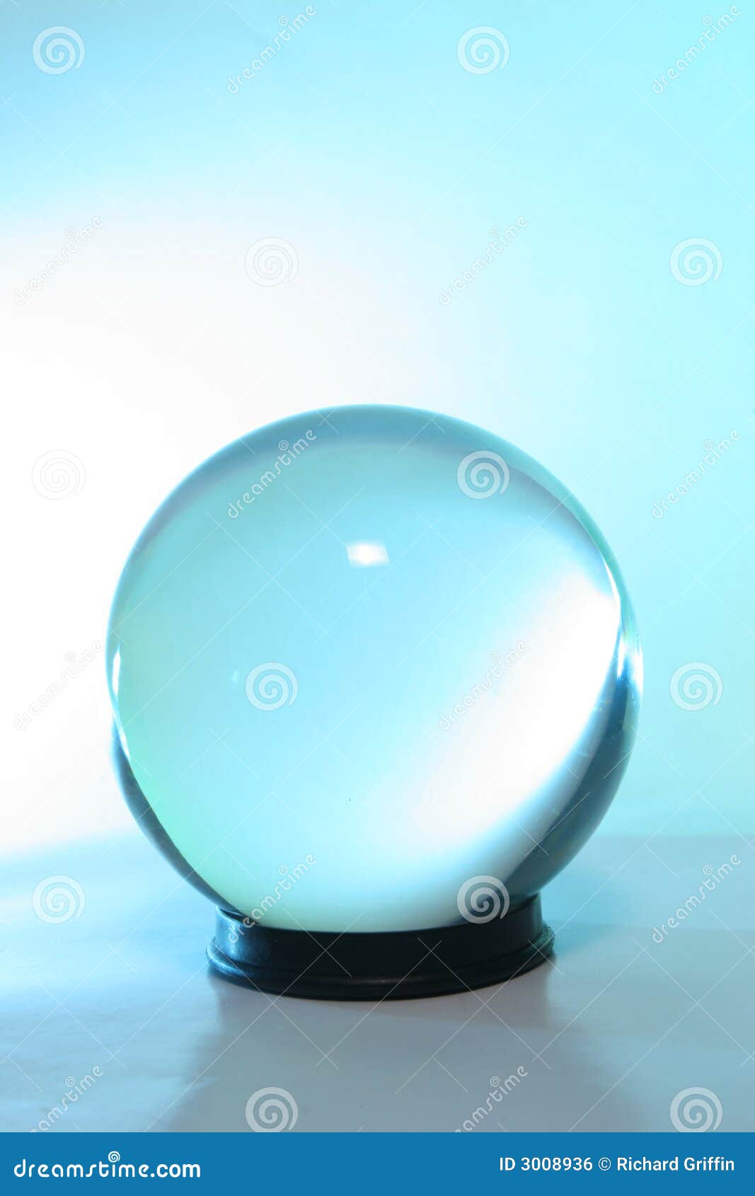 Blue Light in a Crystal Ball Stock Photo - Image of fortune, blue: 3008936
