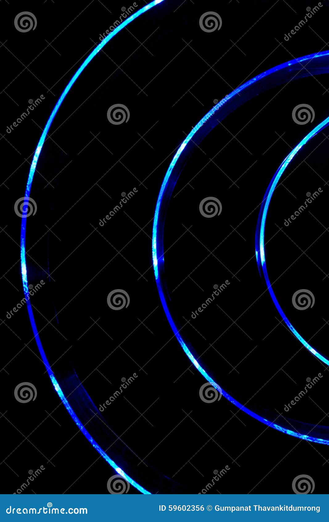 Blue Light Curve on Black Background, Abstract Photo Stock Illustration ...