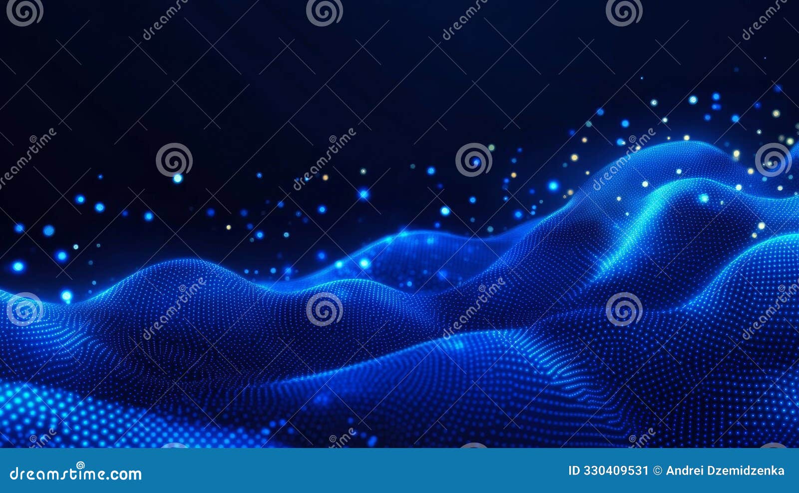 Blue Light Digital Effect Abstract Wave Technology Background for ...