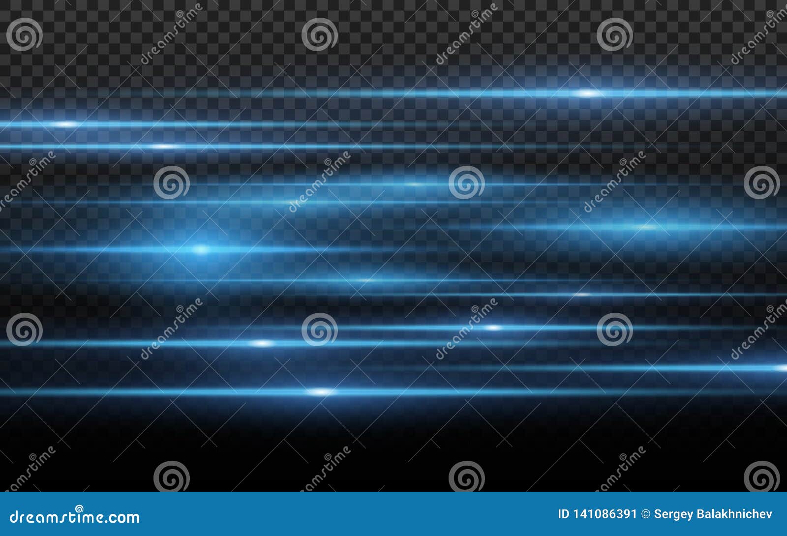 Blue Light Effect. Abstract Laser Beams of Light. Chaotic Neon Rays of ...