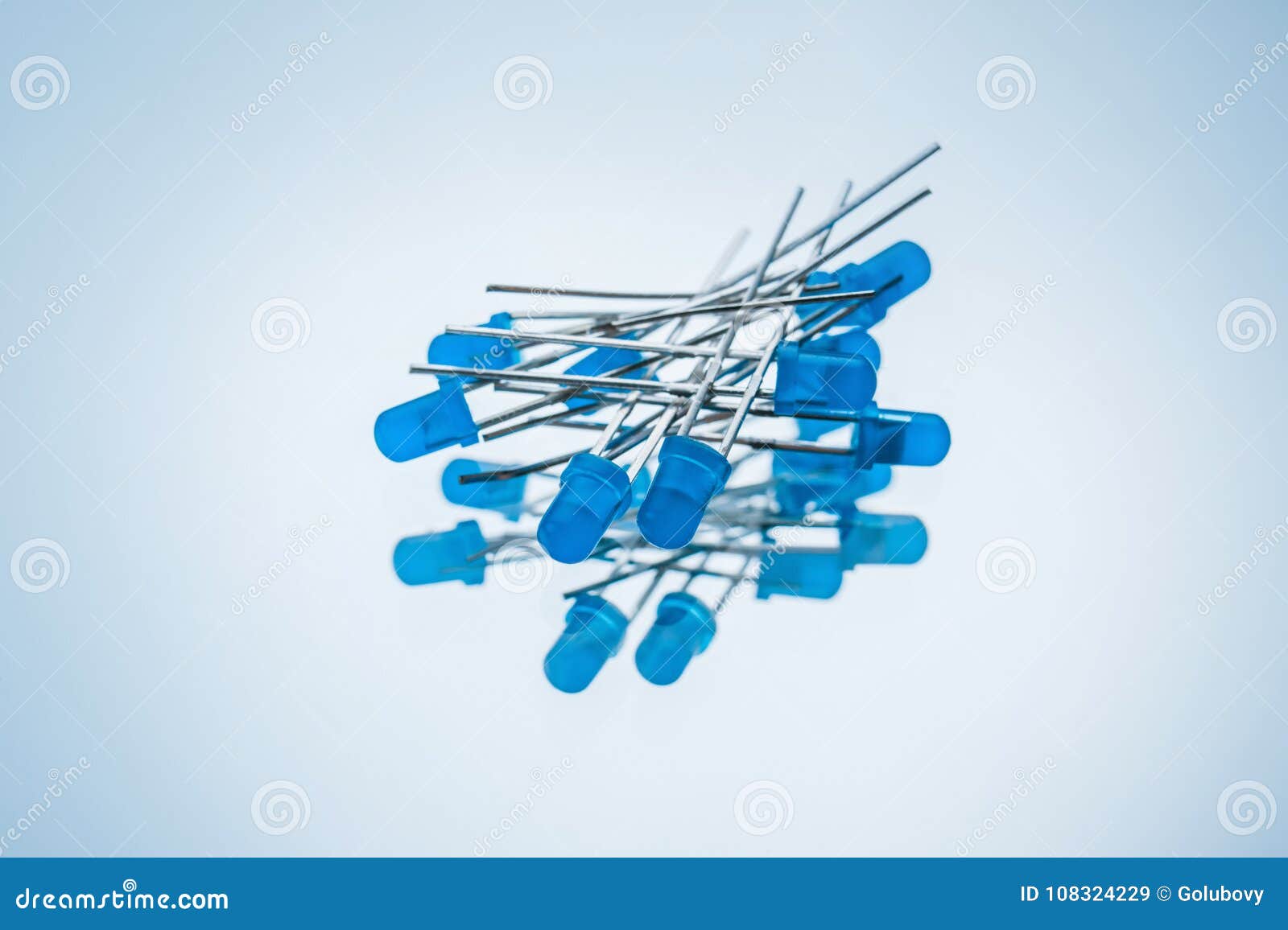 Blue Light Emitting Diode Optical Element Stock Image - Image of blue ...