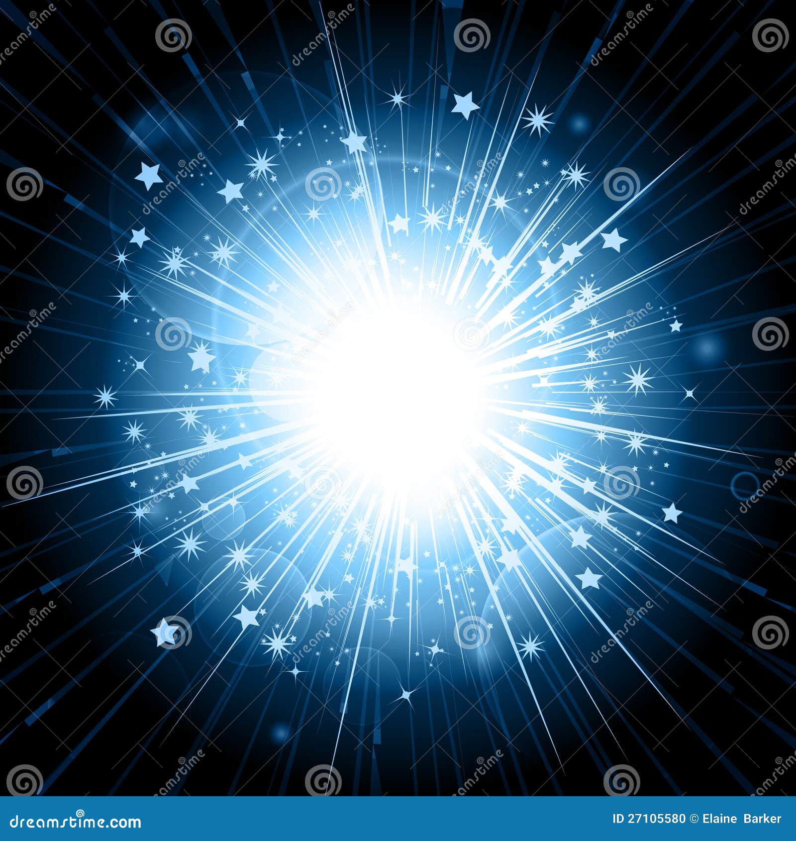 Blue light explosion stock vector. Illustration of light - 27105580