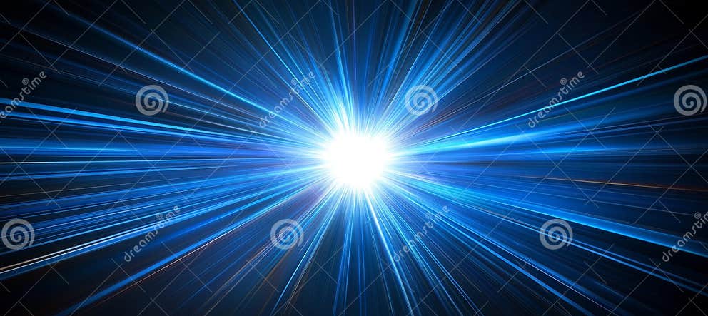 Blue Light Explosion, Abstract Speed Motion Background. Technology ...