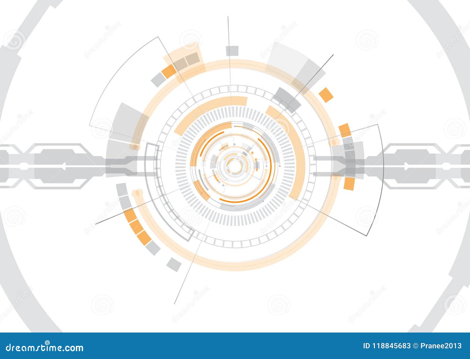 Blue Light Futuristic Digital Circle Technology Stock Vector ...