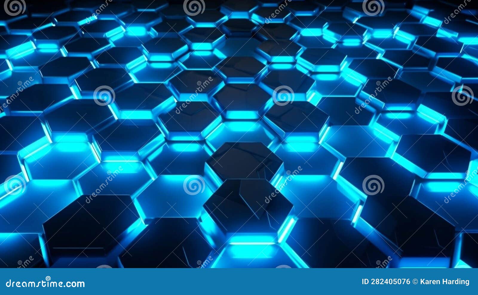 Blue Light Hexagon Tiled Pattern Background Stock Illustration ...