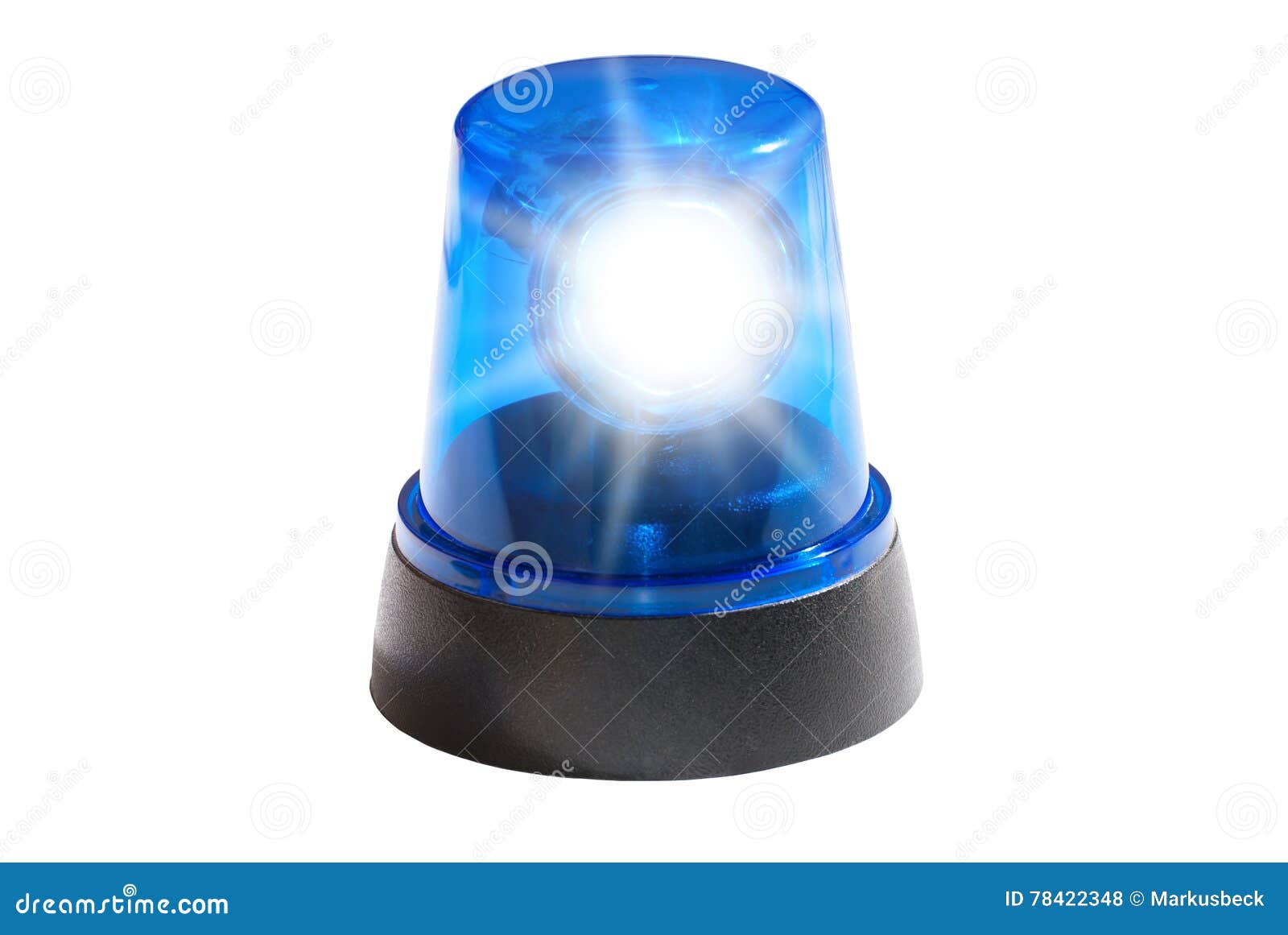 Blue light isolated stock photo. Image of alarm, traffic - 78422348