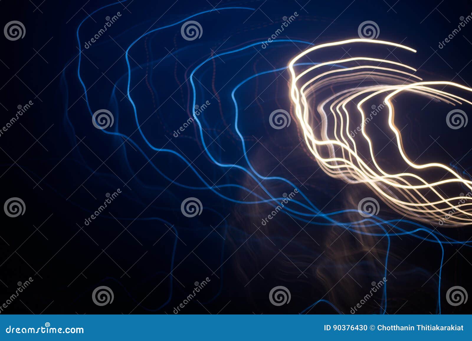 Blue And Light Line In The Dark Background Stock Photography ...