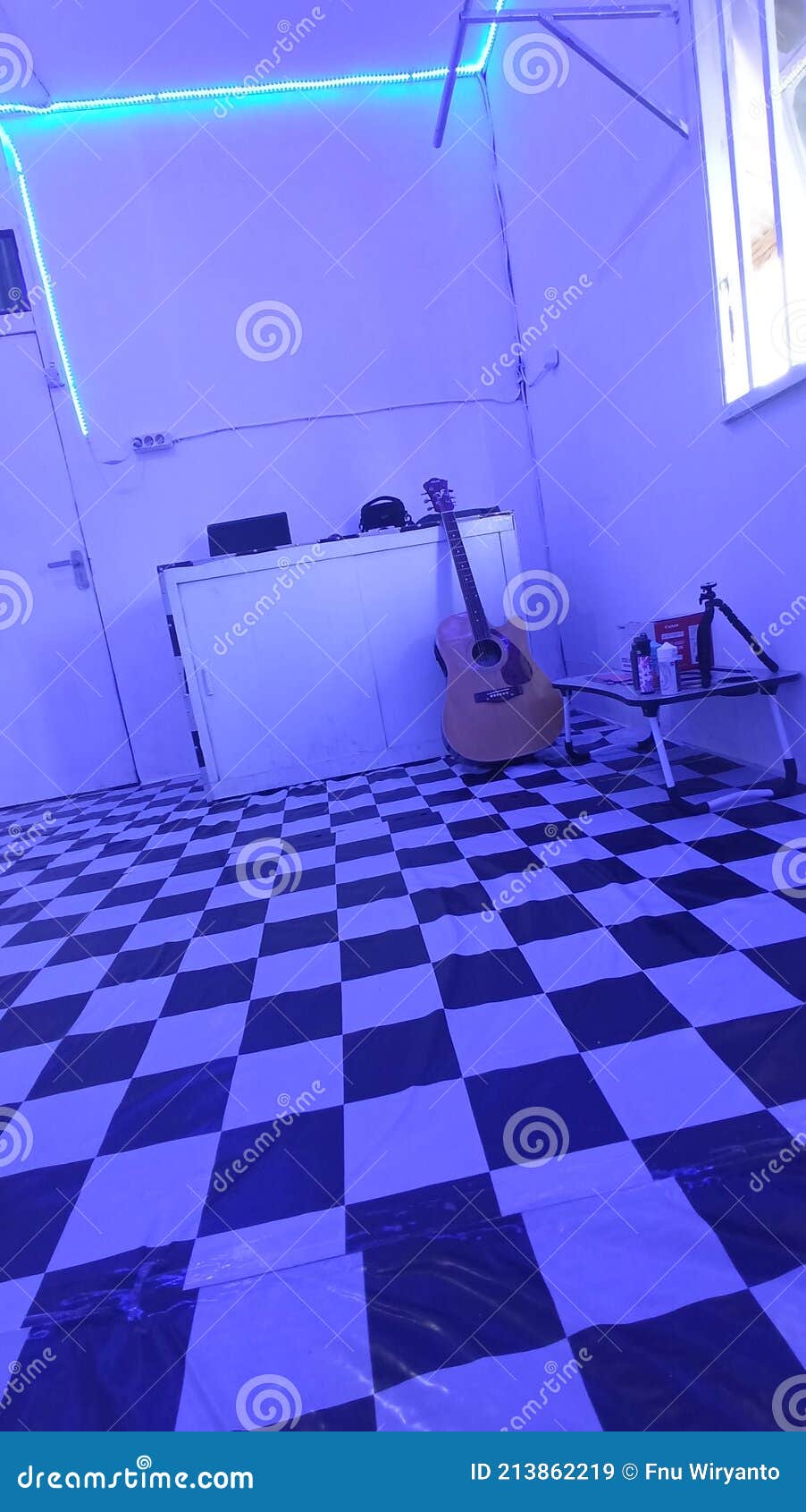 Blue Light Multimedia Working Room 10 Stock Image - Image of design ...