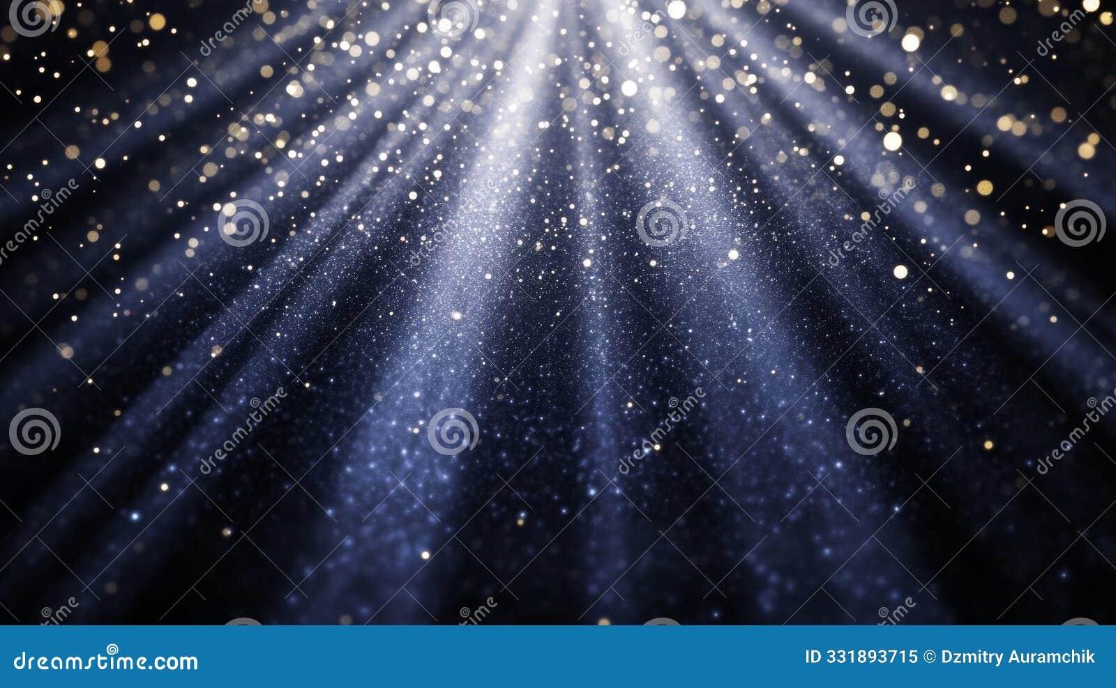 Blue Light Particles Form Lines, Surfaces and Grids on a Dark Blue ...