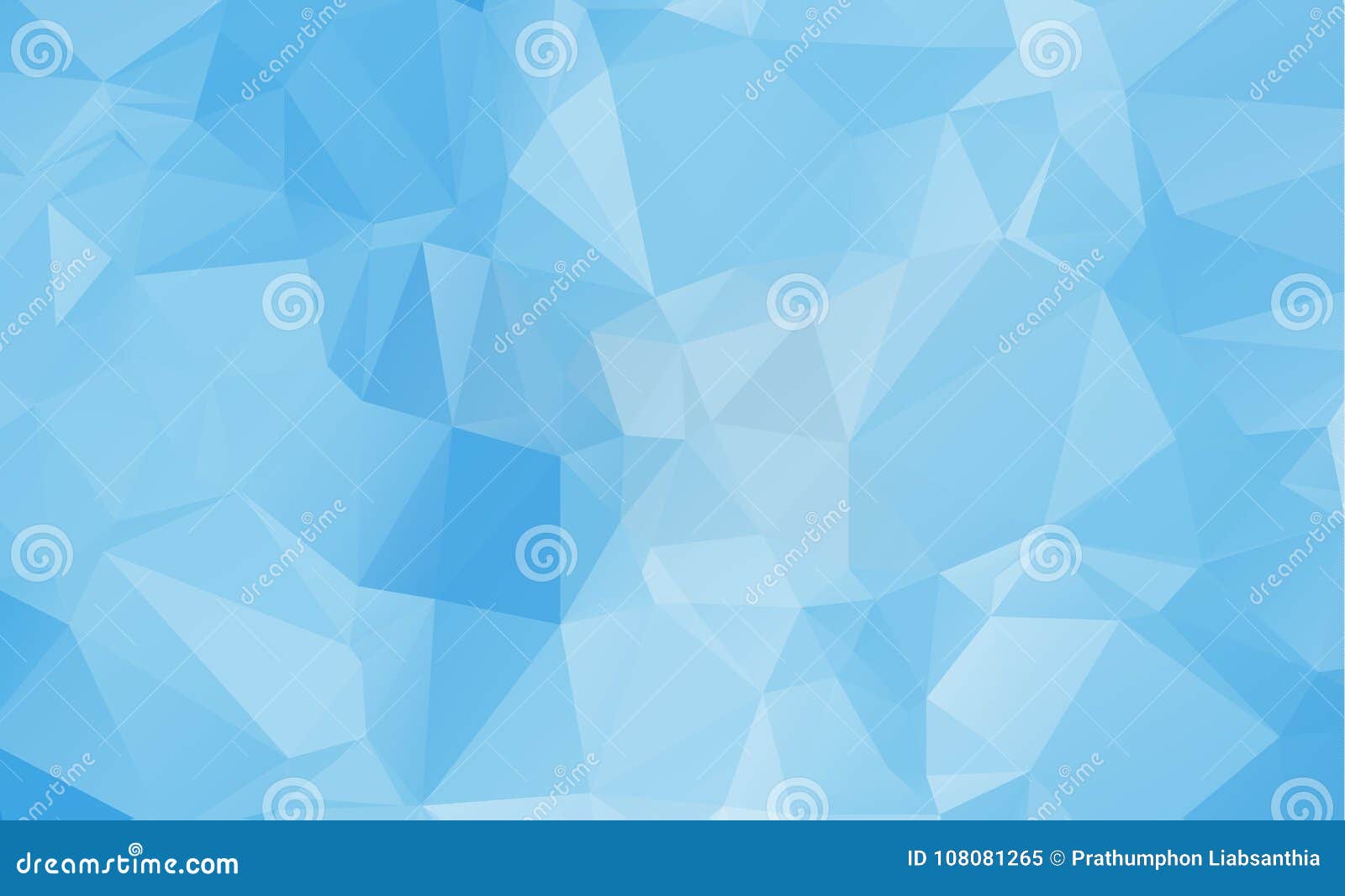 Blue Light Polygonal Low Polygon Triangle Pattern Background Stock Illustration - Illustration ...