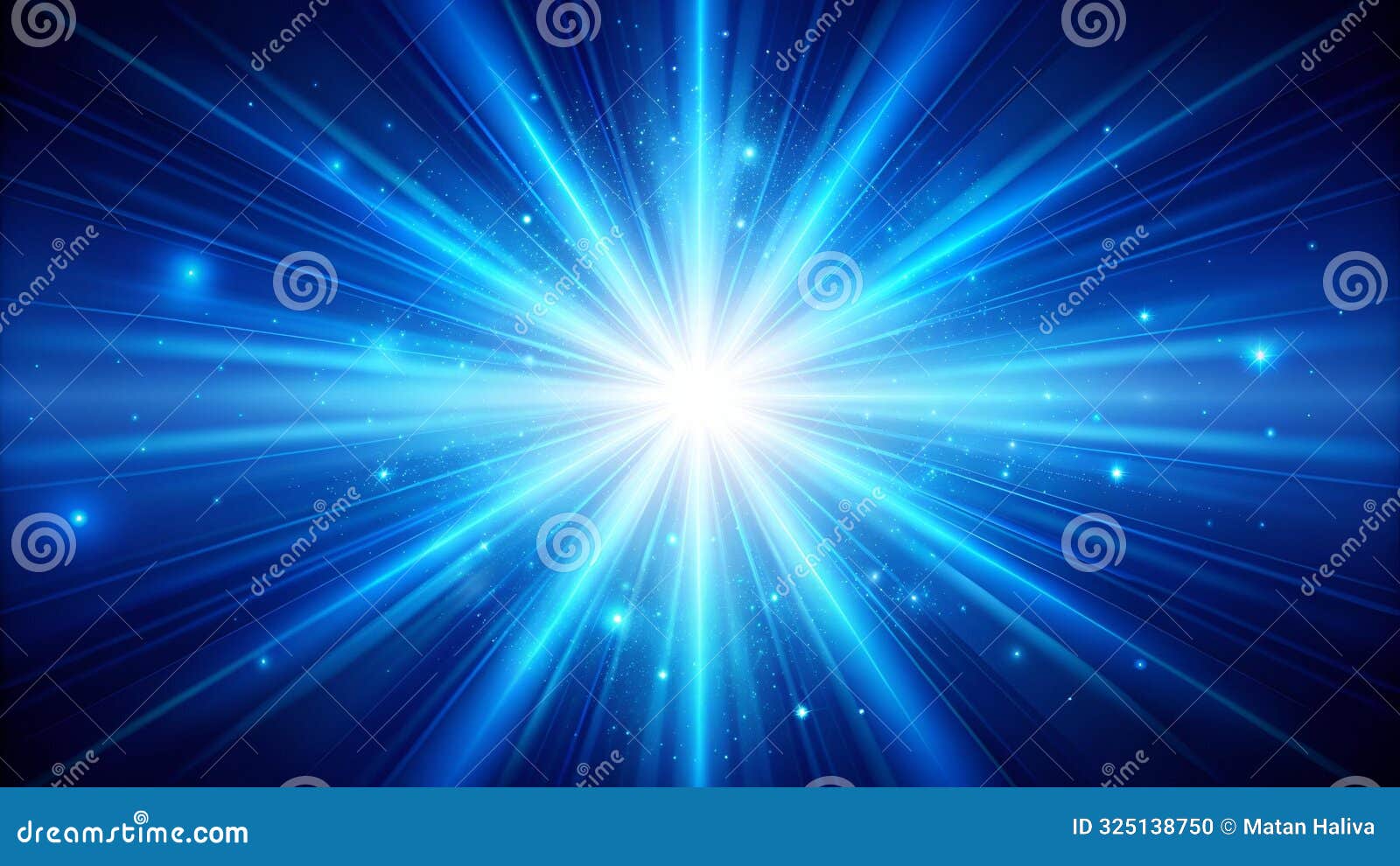 Blue Light Ray or Sun Beam Vector Background. Abstract Neon Blue Light ...
