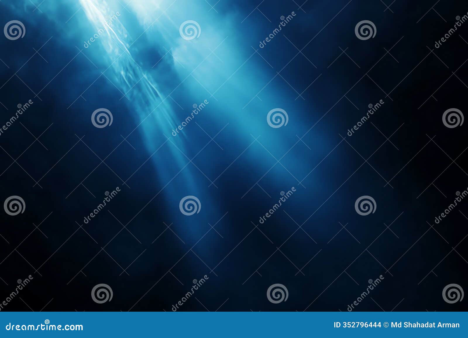 Blue Light Rays Breaking through Dark Clouds Stock Illustration ...