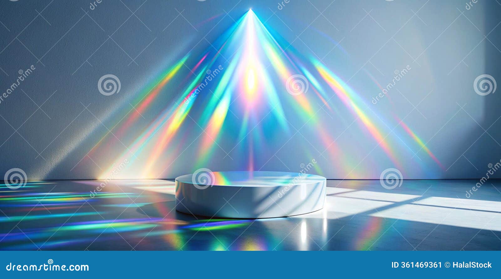 Blue Light Refraction with Prism Effect for Product Display ...