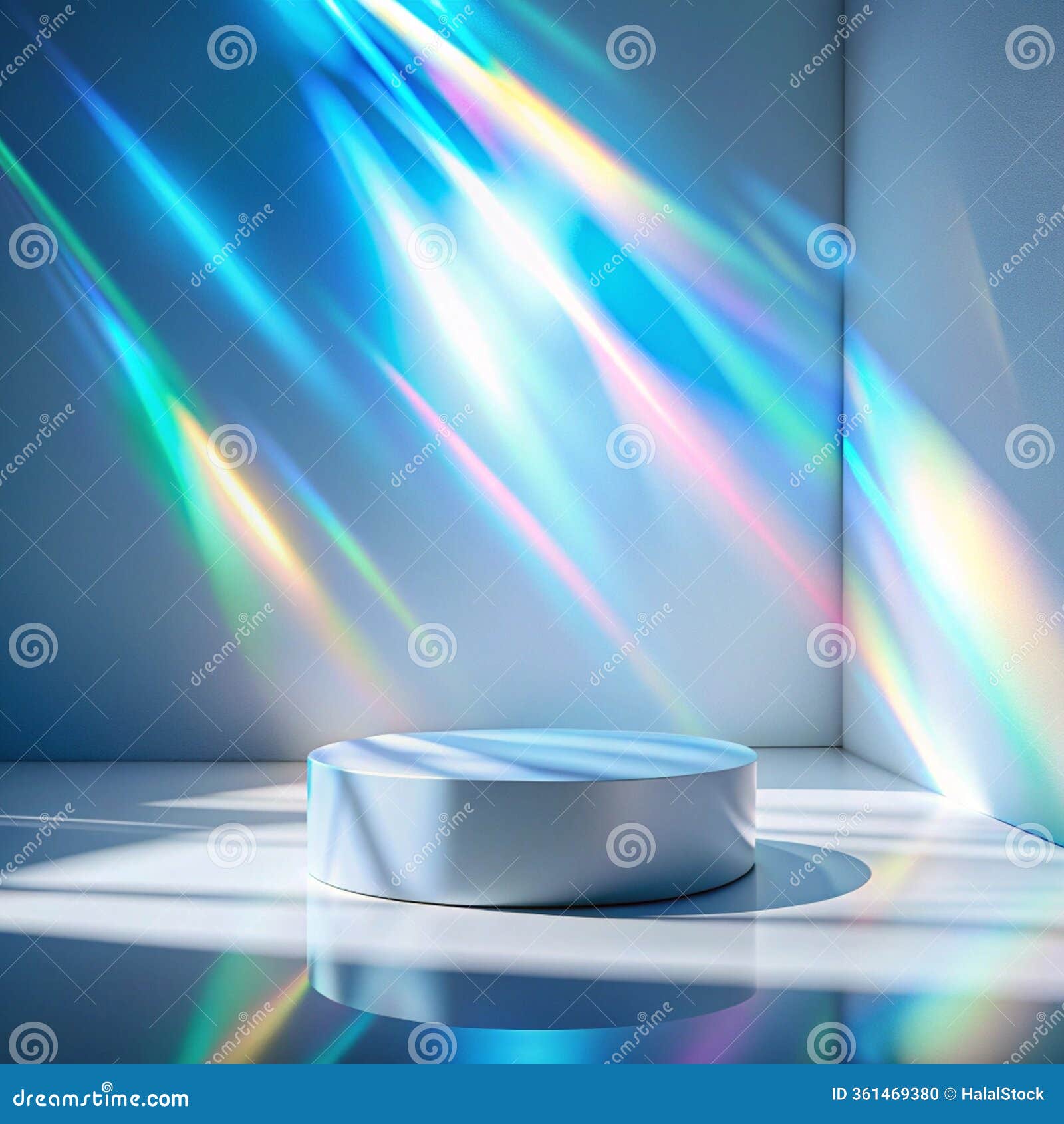Blue Light Refraction with Prism Effect for Product Display ...