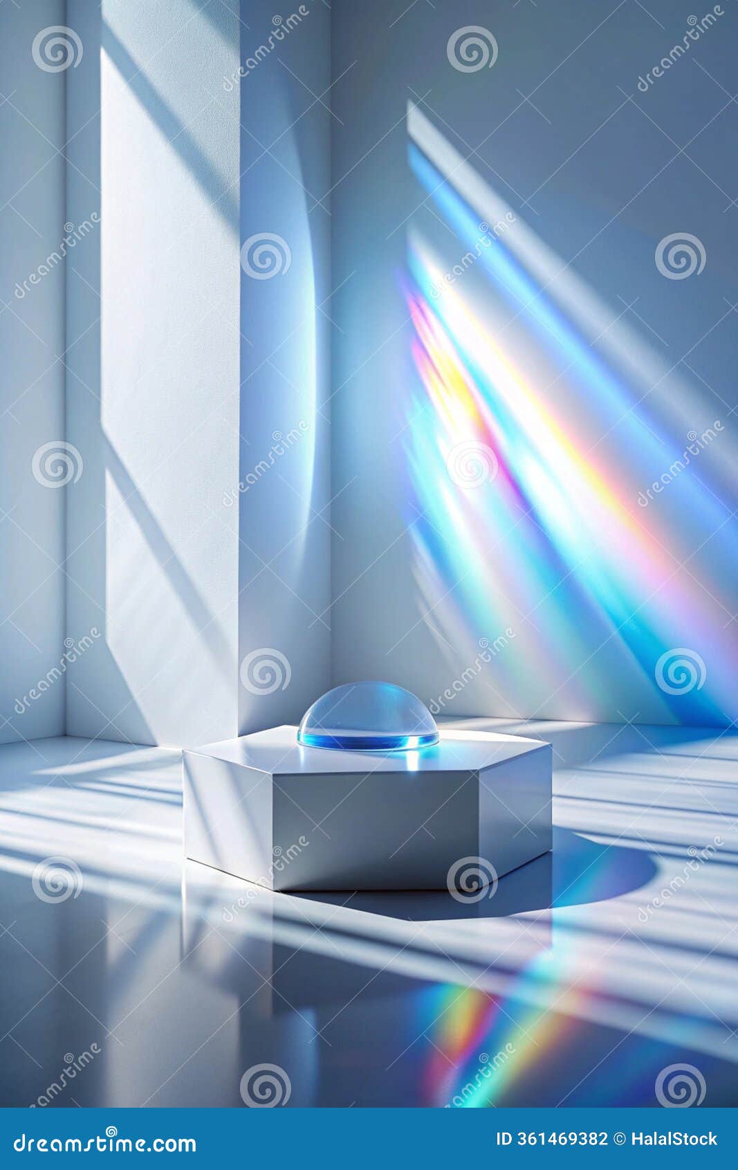 Blue Light Refraction with Prism Effect for Product Display ...