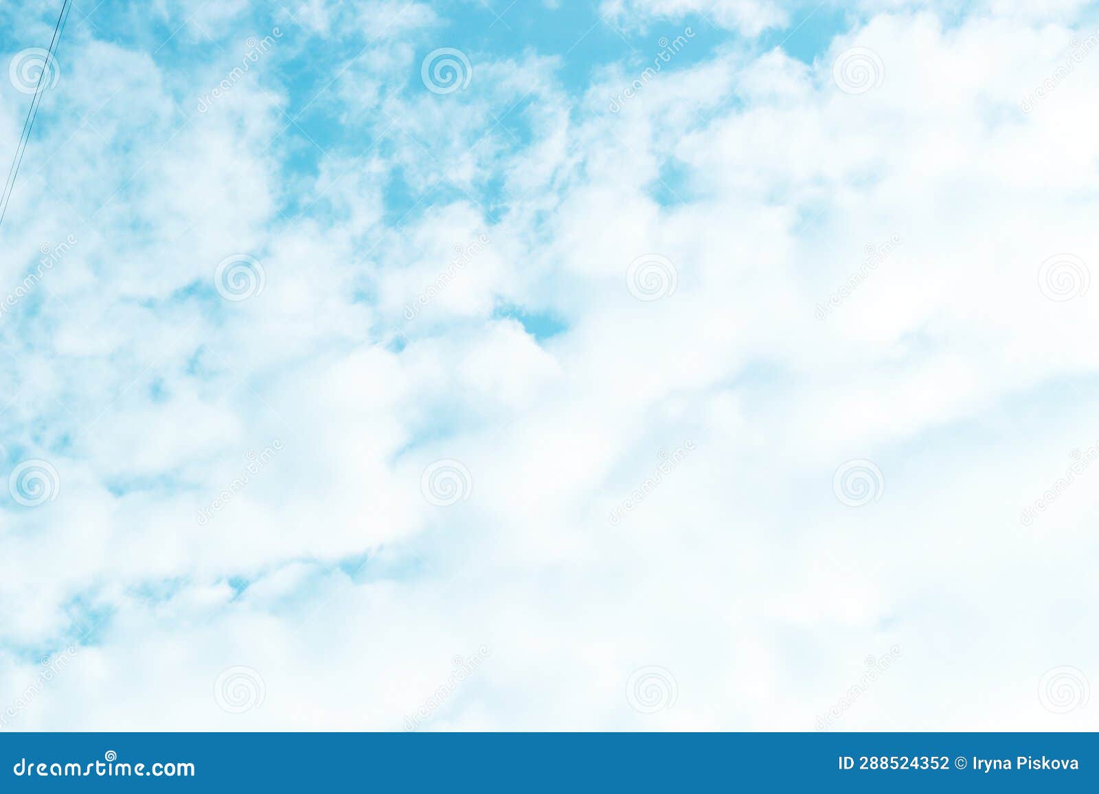 Blue Light Sky with White Clouds, Texture Stock Photo - Image of ...