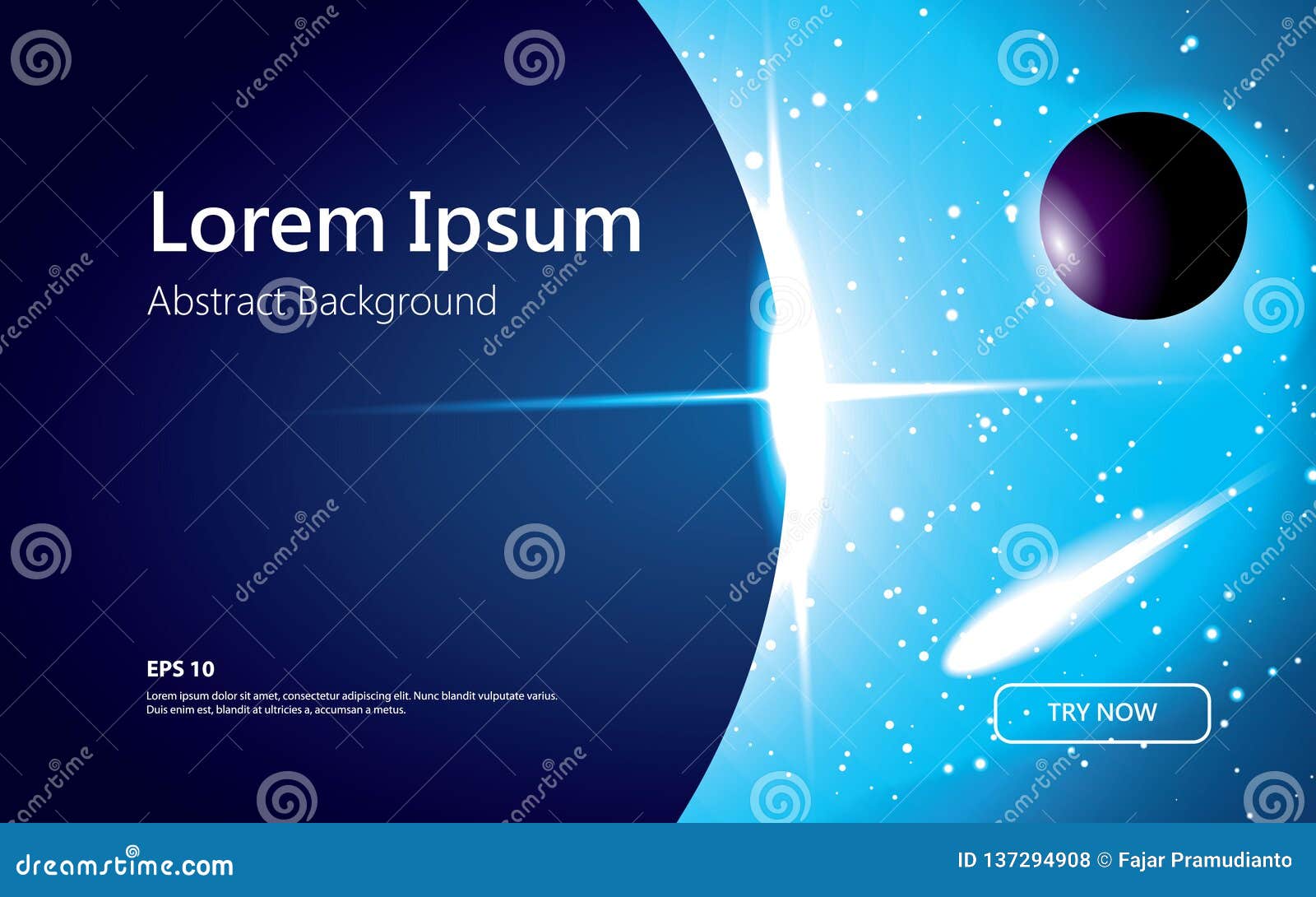 Blue Light Space Background Vector. Futuristic Background Vector Design ...