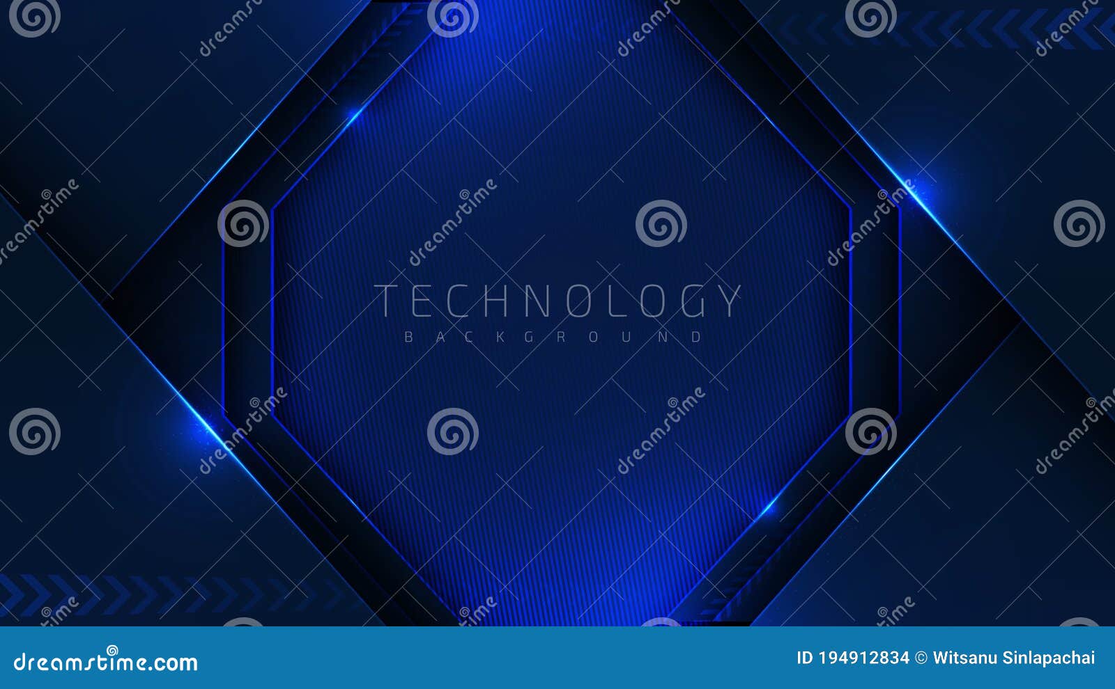 Blue Light Sparkle Line on Dark , Technology Design Concept . Abstract ...