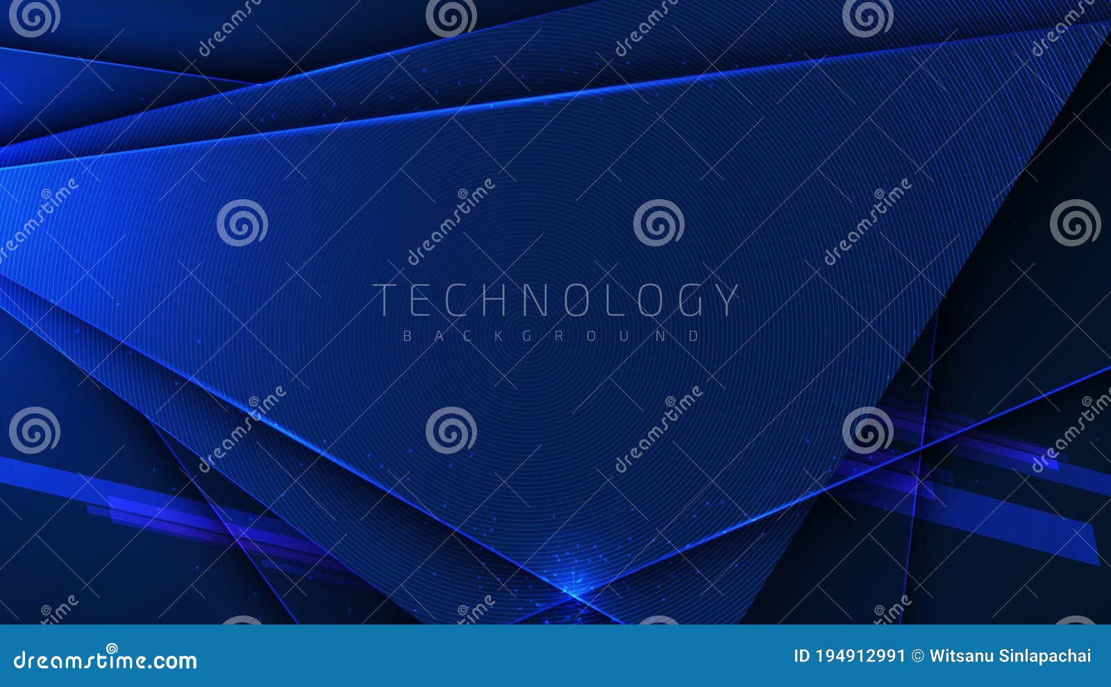 Blue Light Sparkle Line on Dark , Technology Design Concept . Abstract ...