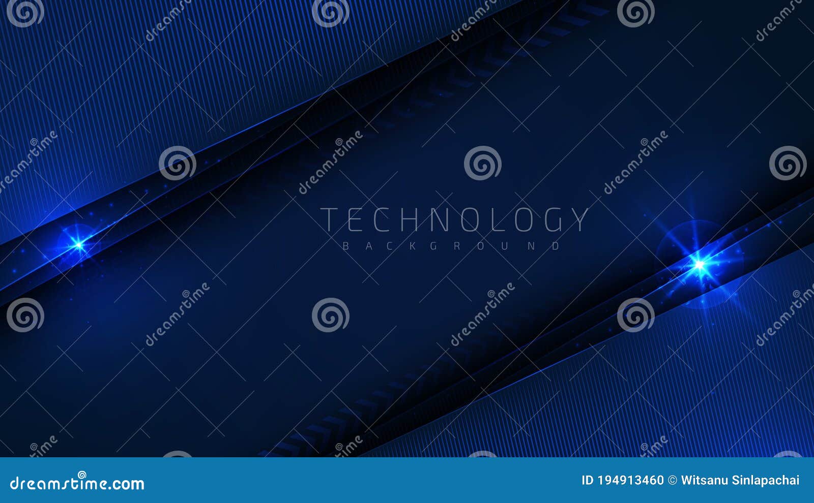 Blue Light Sparkle Line on Dark , Technology Design Concept . Abstract ...
