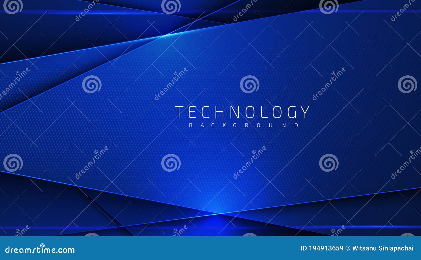 Blue Light Sparkle Line on Dark , Technology Design Concept . Abstract ...