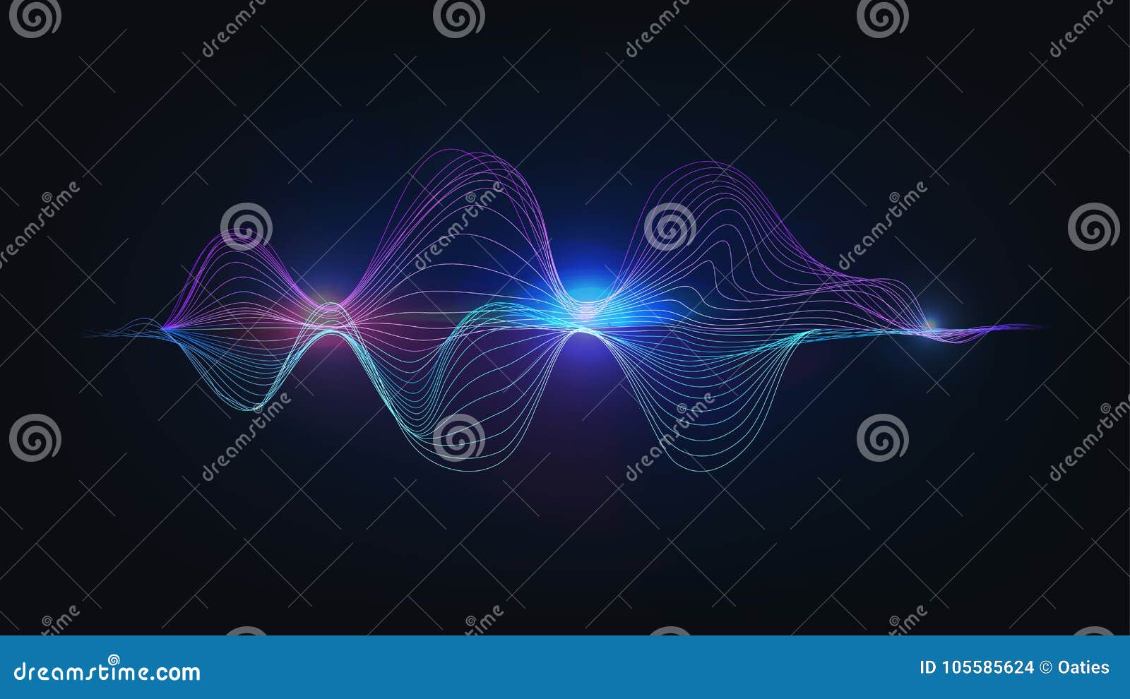Blue Light Speaking Sound Wave Illustration Vector Stock Vector ...
