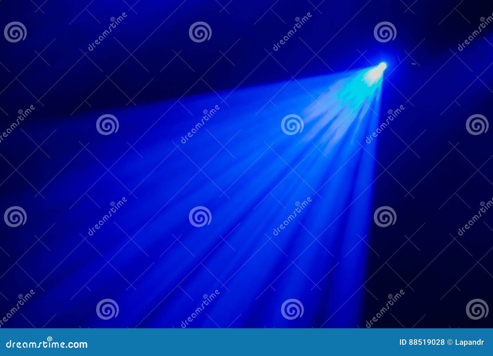 The Blue Light from the Spotlights through the Smoke in the Theatre ...