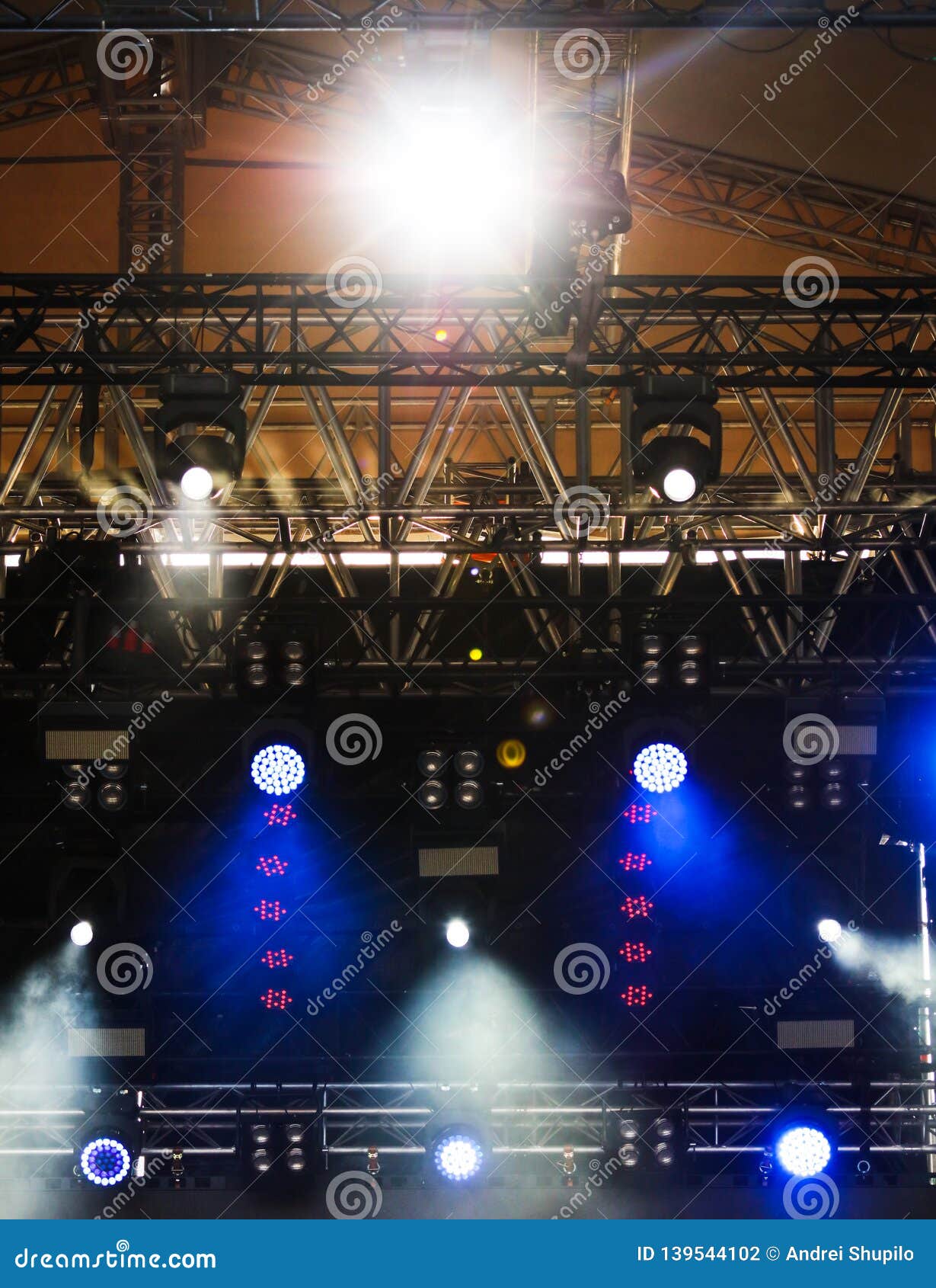 Blue Light on Stage As Abstract Background Stock Photo - Image of show ...