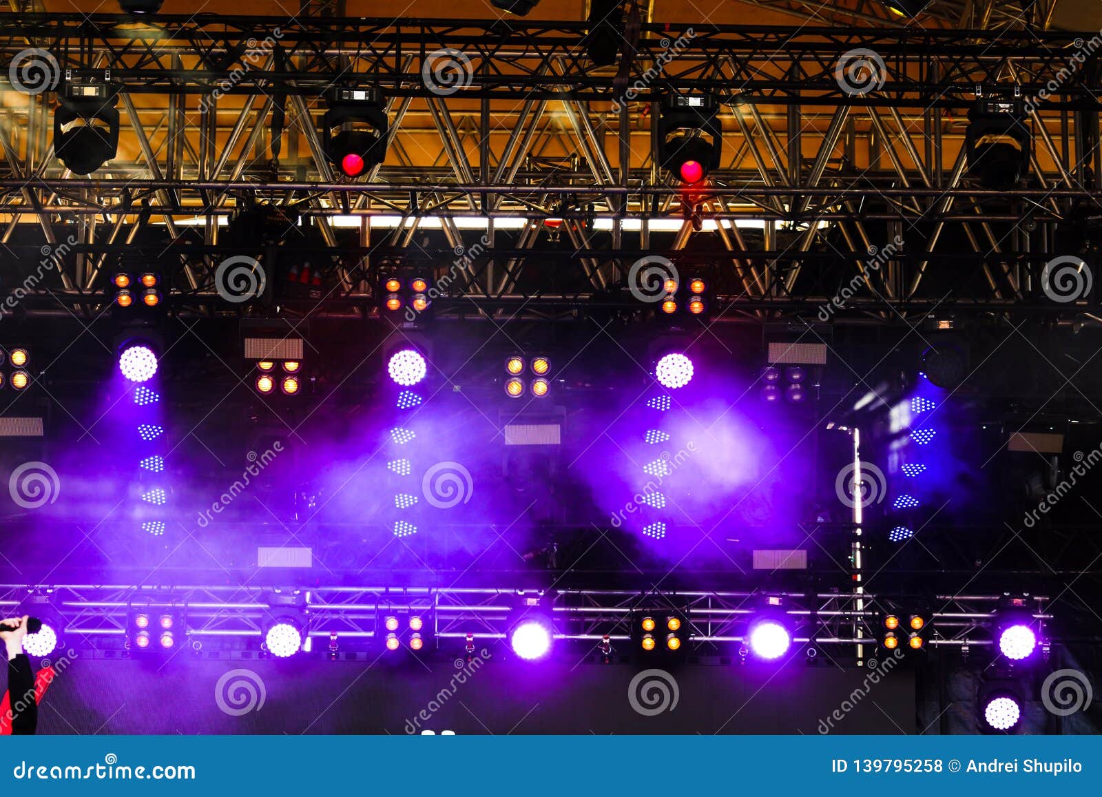 Blue Light on Stage As Abstract Background Stock Photo - Image of spot ...