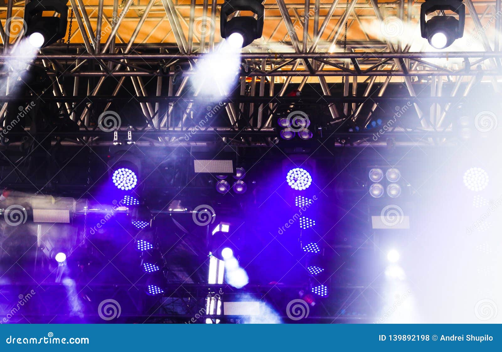 Blue Light on Stage As Abstract Background Stock Photo - Image of ...