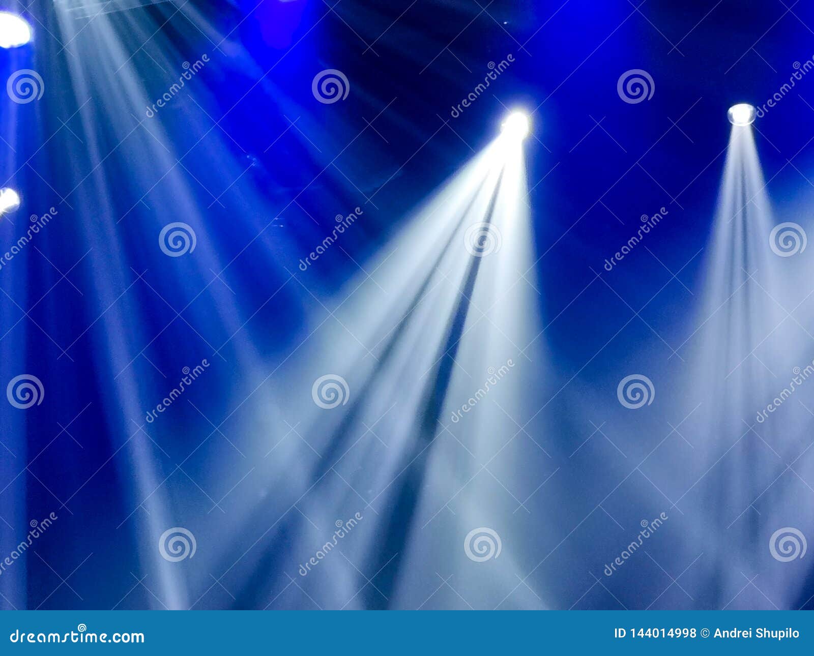 Blue Light on the Stage at a Concert As a Background Stock Photo ...