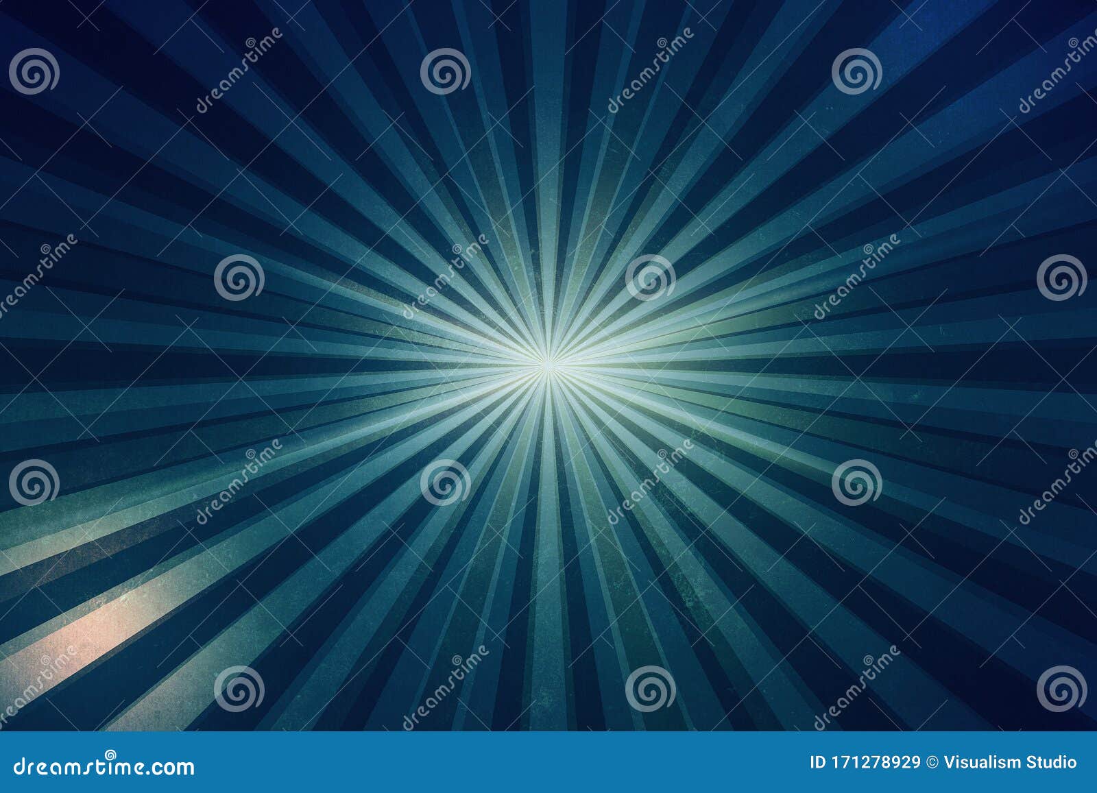 Blue Light Sun Burst and Stars with Gradient Abstract Background ...