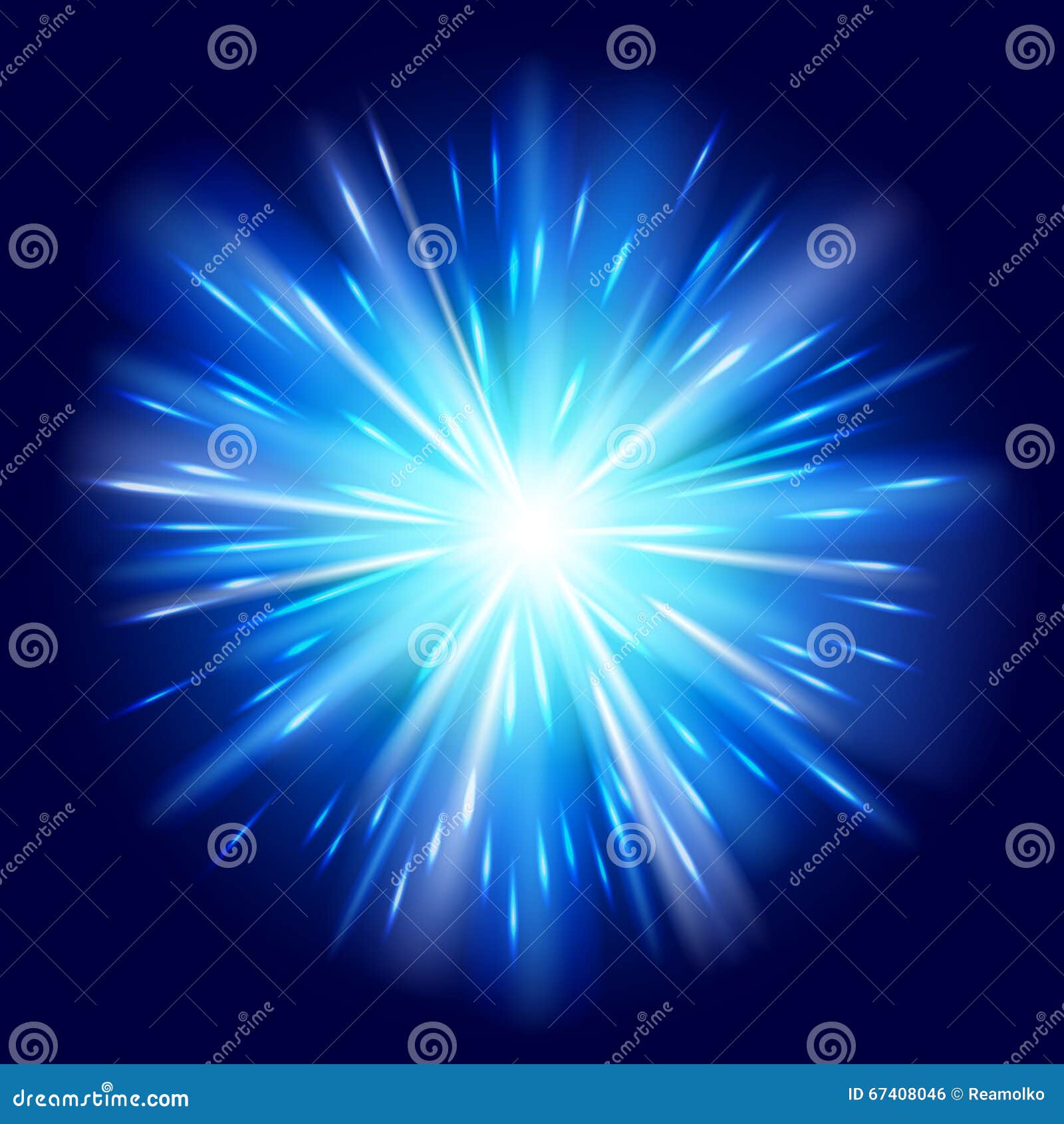 Blue Light Sunburst Background. Stock Vector - Illustration of shine ...