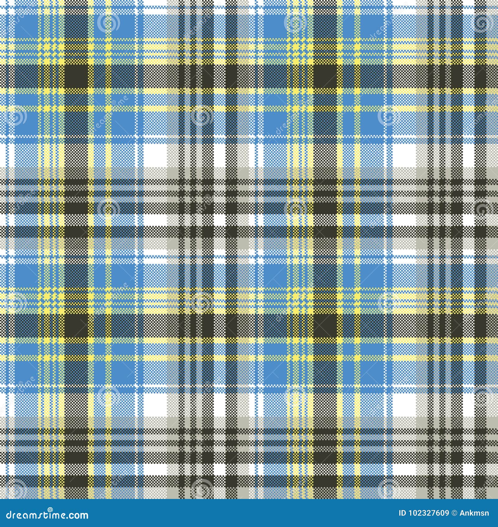 Blue Light Tartan Plaid Seamless Pattern Stock Vector - Illustration of ...