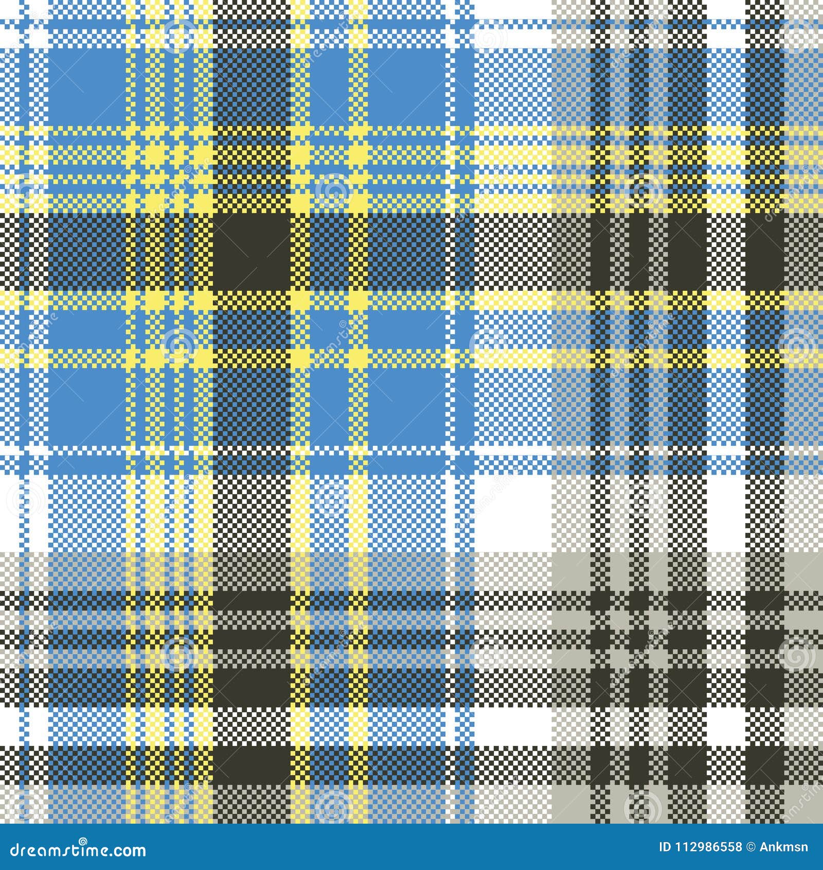 Blue Light Tartan Plaid Seamless Pattern Stock Vector - Illustration of ...