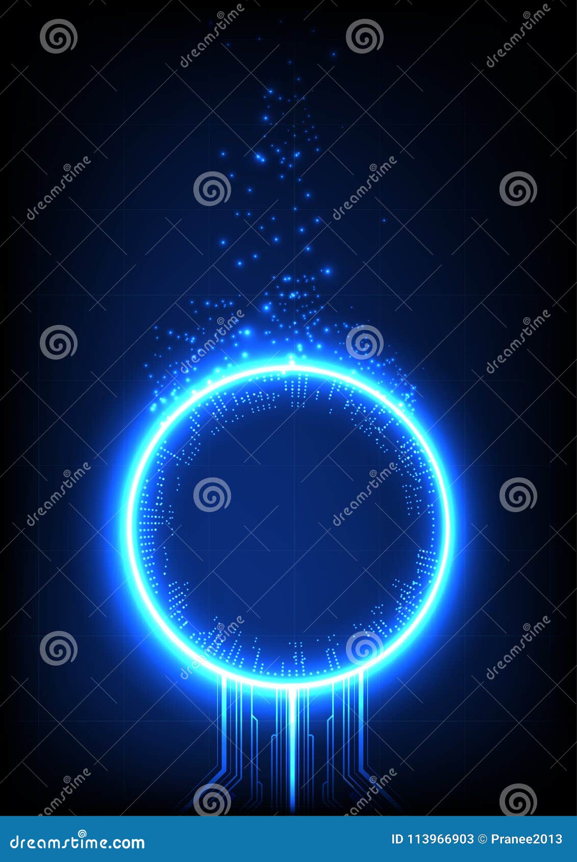 Blue Light Technology Template Background Stock Vector - Illustration ...
