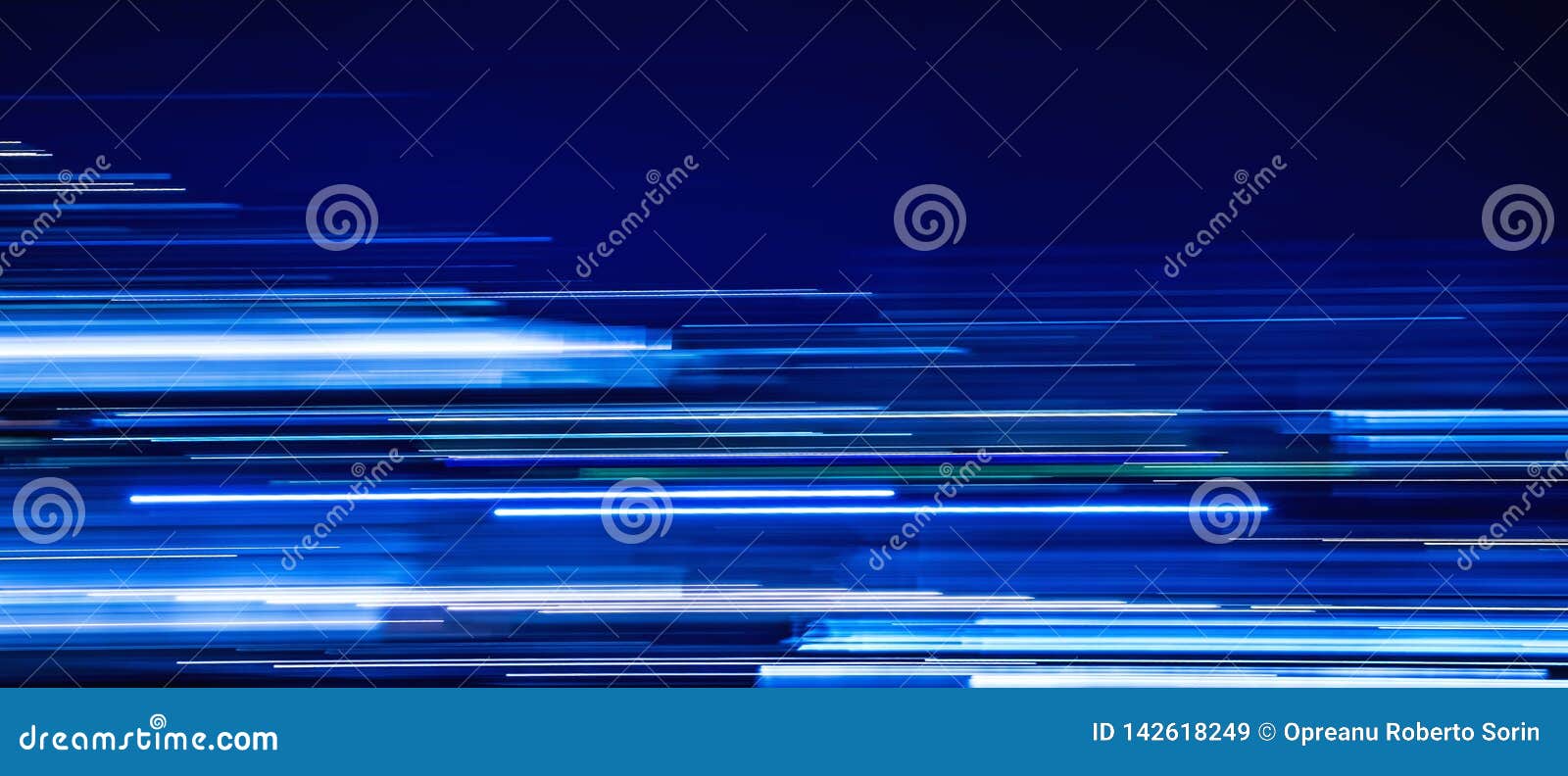 Blue Light Trails Timeline Cover Stock Image - Image of networking ...