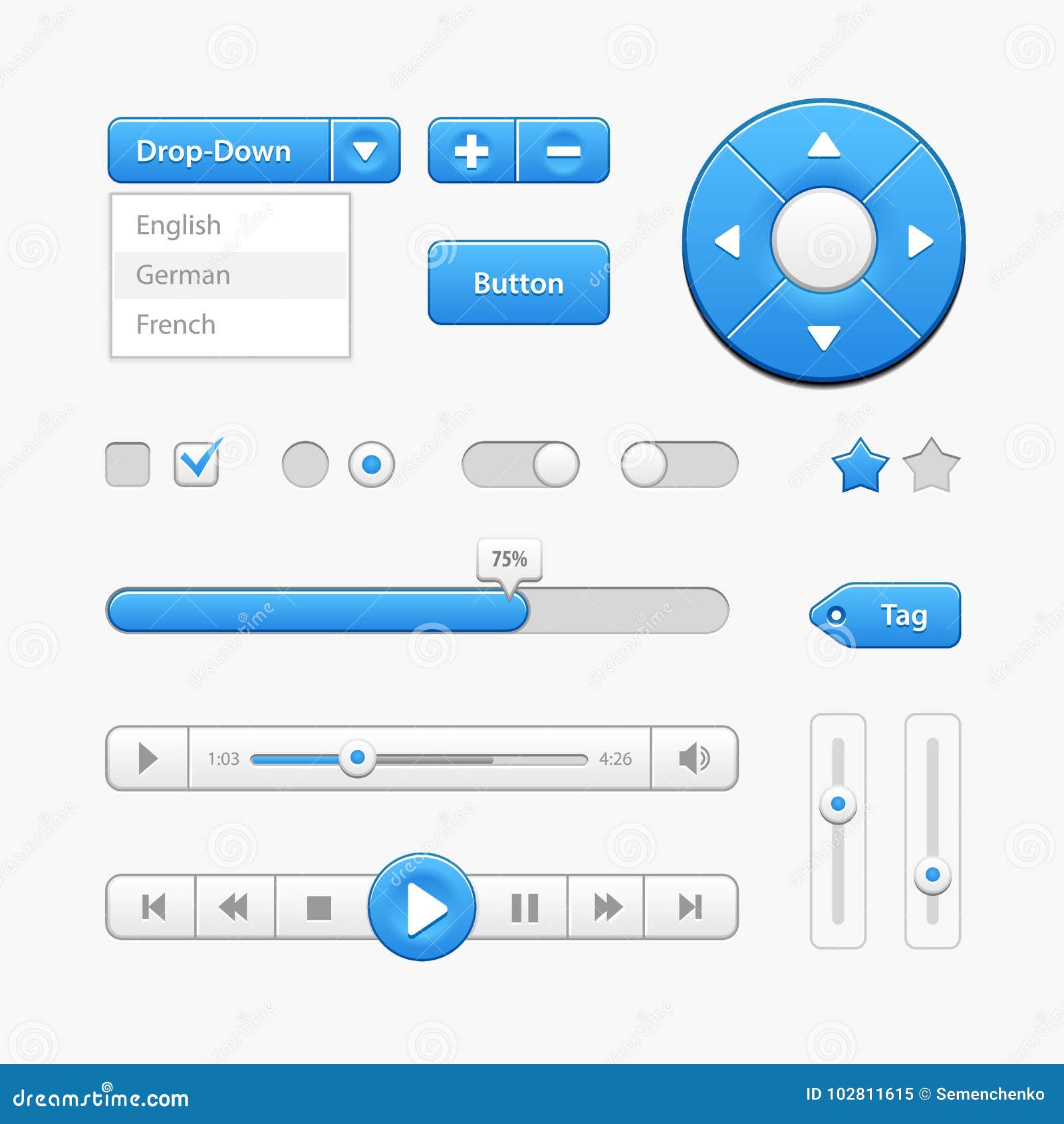 Blue Light User Interface Controls. Web Elements. Website, Software UI ... Blue Light User Interface Controls. Web Elements. Website, Software UI ...