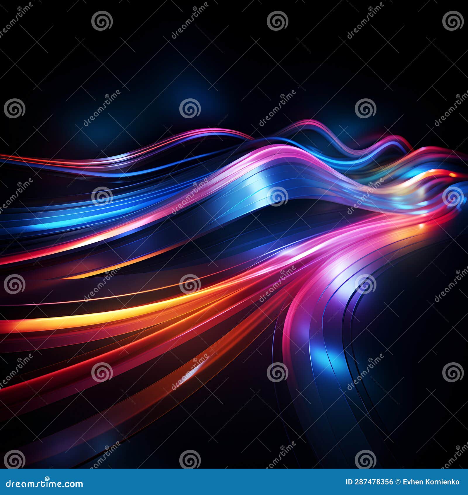 Blue light wave background stock illustration. Illustration of ...