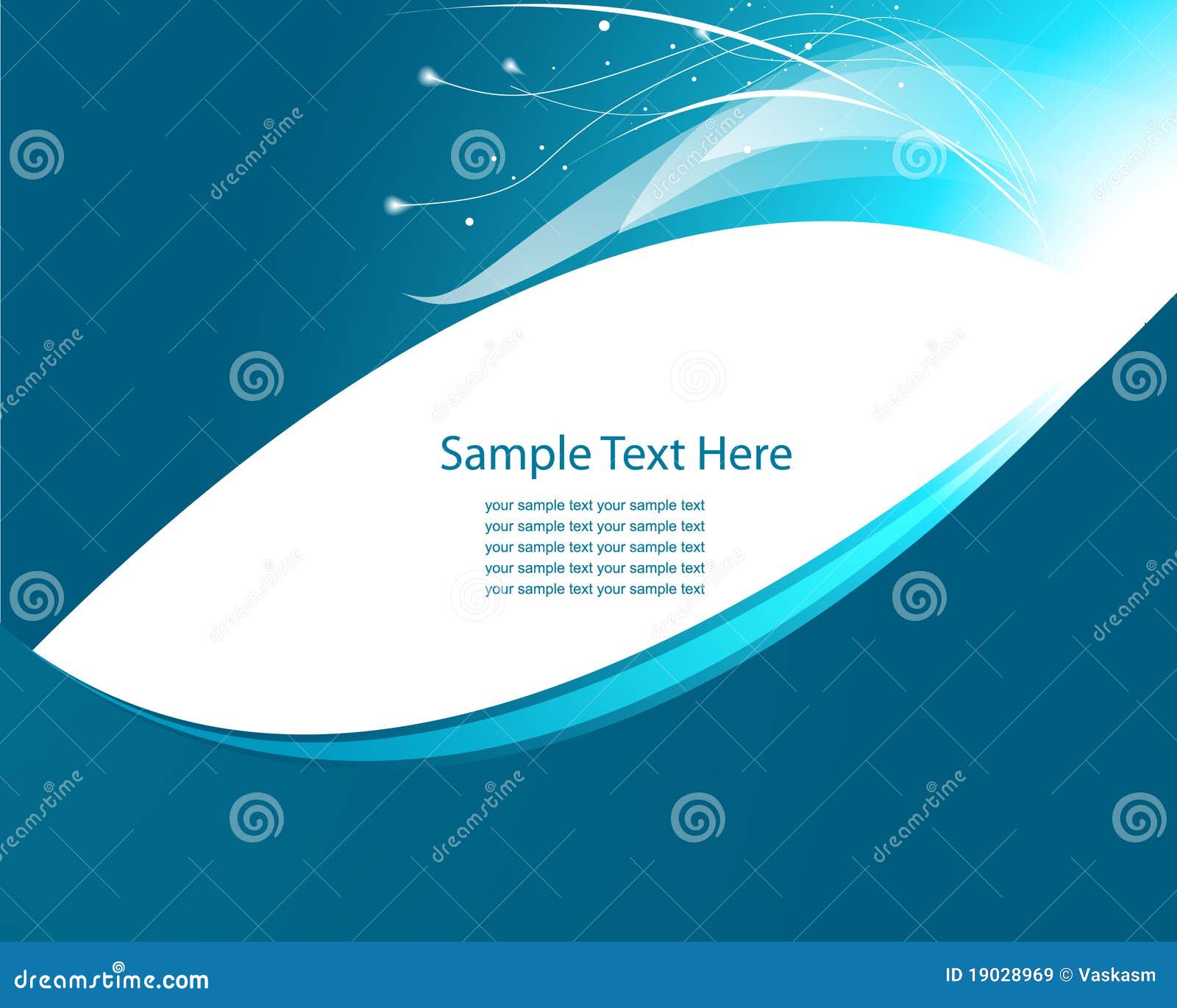 Blue Light Wave Vector Background Stock Illustration - Illustration of ...