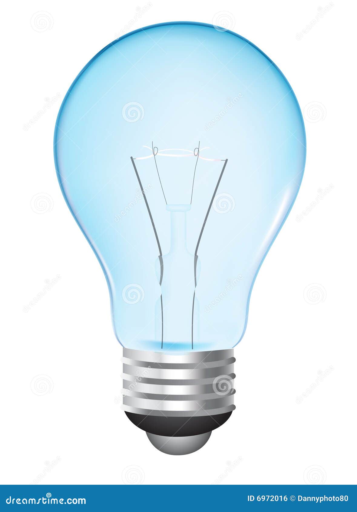 Blue lightbulb stock illustration. Illustration of light - 6972016