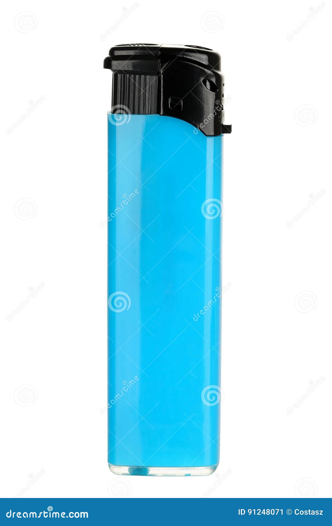 Blue lighter stock image. Image of white, light, disposable - 91248071